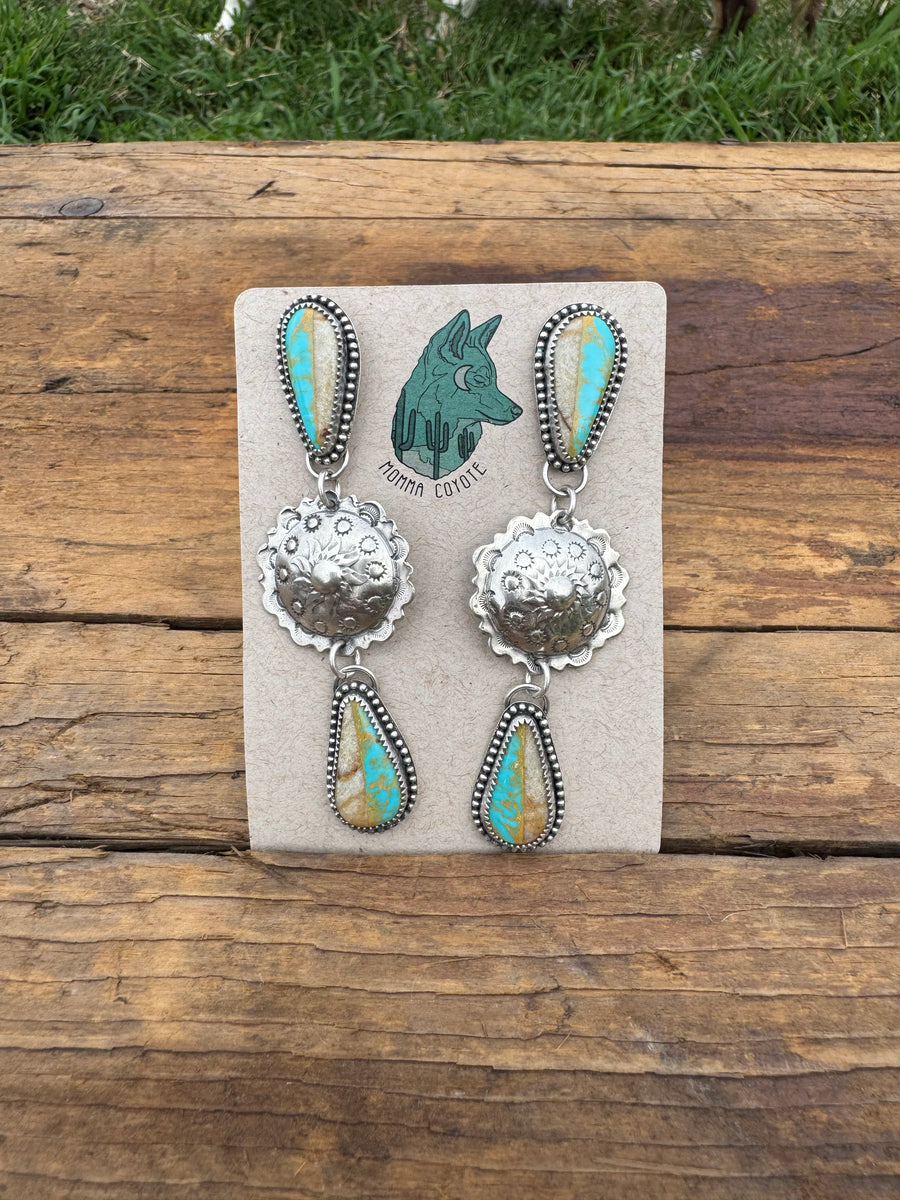 Turquoise Concho Studs M46 – The Howling Coyote